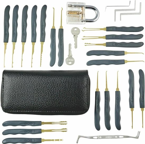 Uitgebreide Lockpick Set 24 delig - Lockpicking - Lock pick gereedschap tools -... | bol