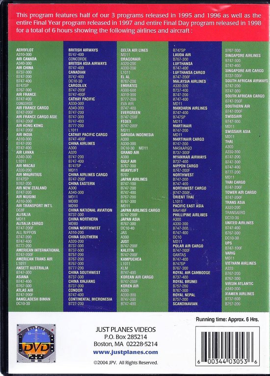 Just Planes - Hong Kong Kai Tak - 90 Vliegtuigen 6 uur (2-DVD Set ...