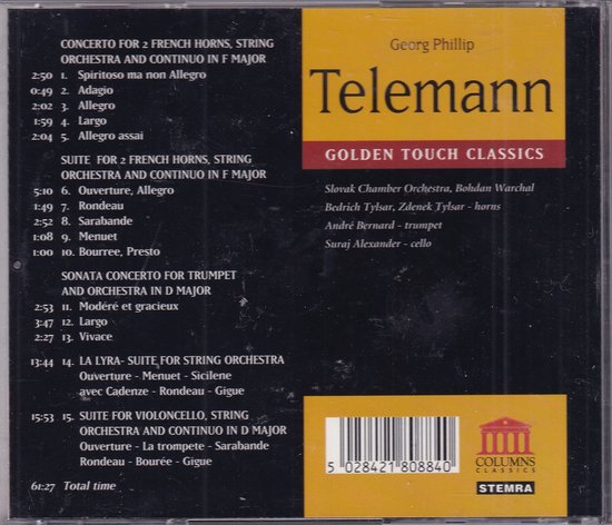 Werken van Georg Phillip Telemann - Golden Touch Classics - Slovak ...