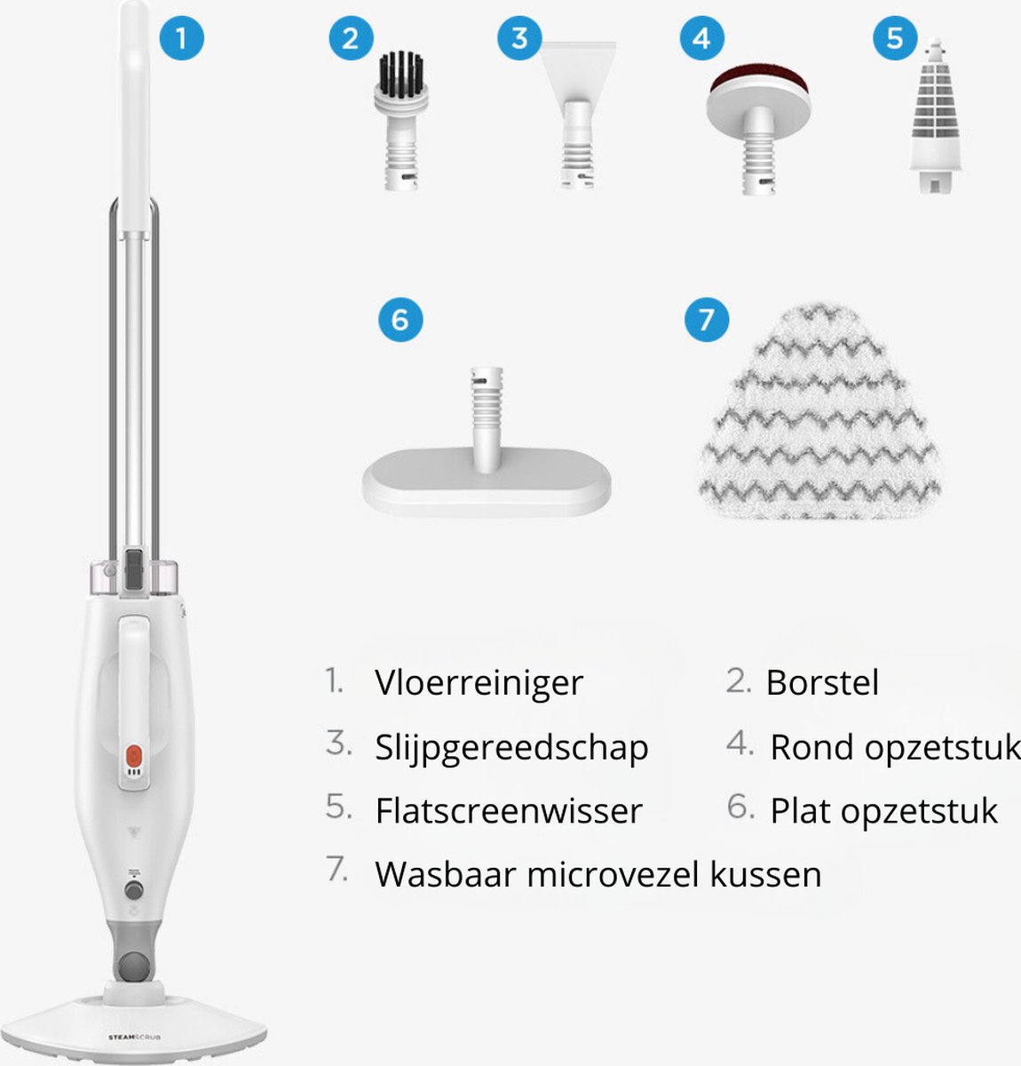Elektrische vloerreiniger - Elektrische Dweil - Schrob machine - Dweil ...