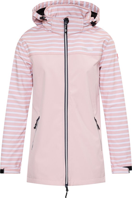 Nordberg Maddy - Softshell Outdoor Zomerjas Dames - Pink Stripe - Maat ...
