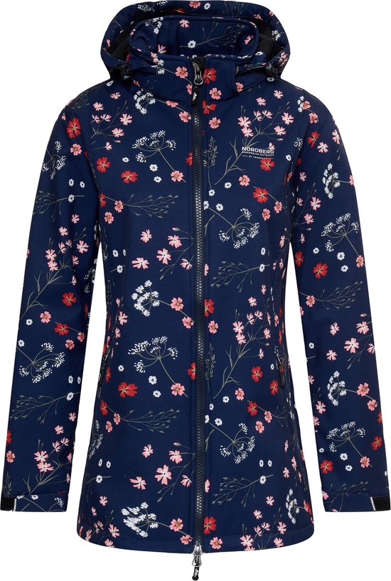 Nordberg Flower - Softshell Outdoor Zomerjas Dames - Navy - Maat XL | bol