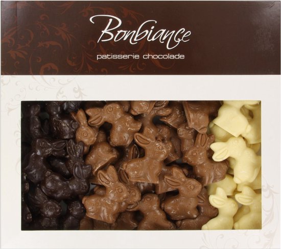Bonbiance Chocolade konijntjes assorti - Koker 850 gram | bol
