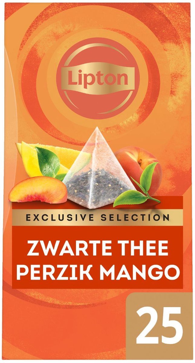 Thee Lipton Exclusive Perzik Mango 25 piramidezakjes | bol.com