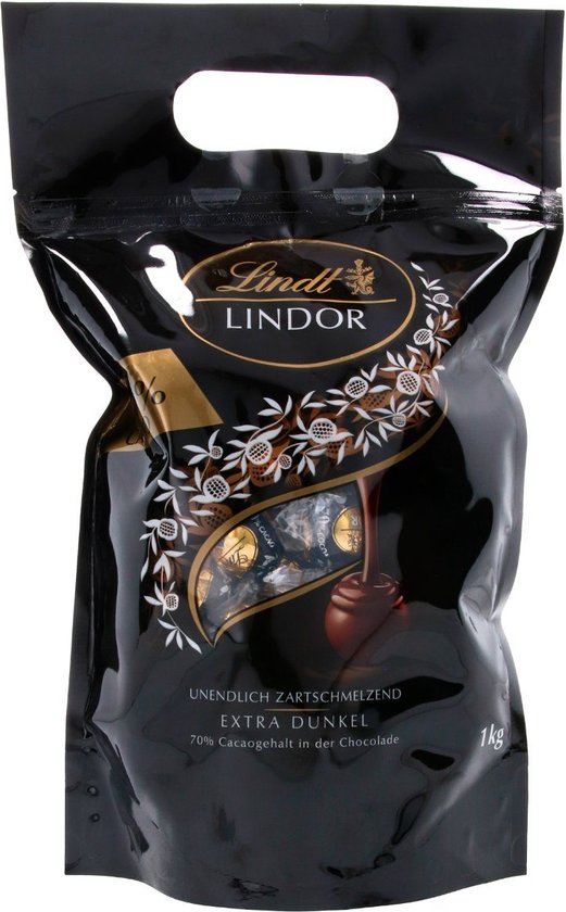 Lindt LINDOR 70% pure chocolade bonbons 1kg - 80 bonbons | bol.com