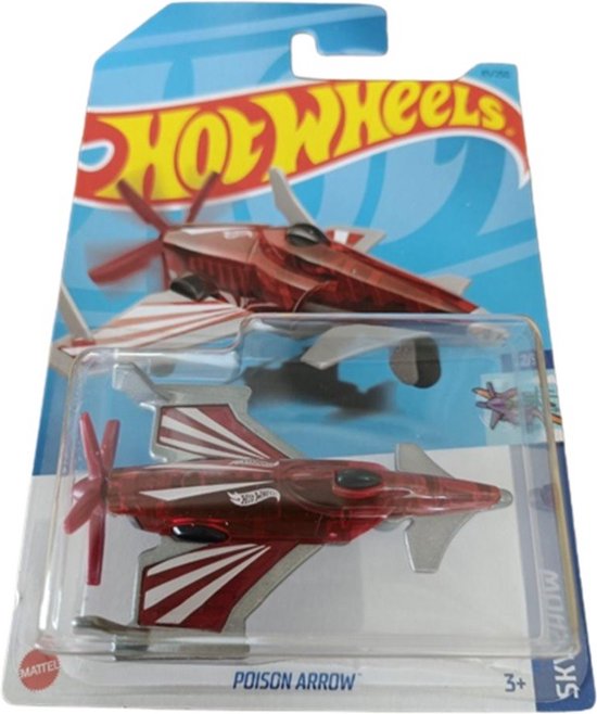 Avion Hot Wheels Poison Arrow - Die Cast - 7 cm - Échelle 1:64 - Rouge ...