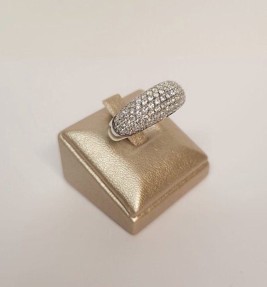 Zilveren ring - damesring - zirkonia's - uitverkoop Juwelier Verlinden ...