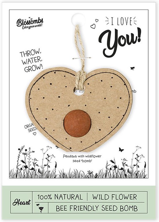 Blossombs bloembommetjes party hanger I Love You! | bol.com