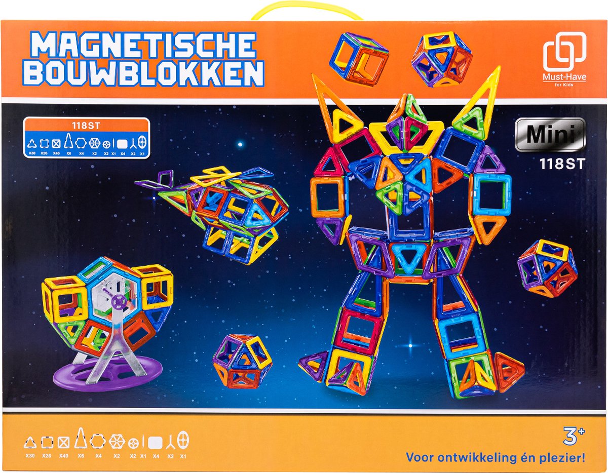 Magnetische Bouwblokken "118 st." - Educatief Speelgoed - Magnetische ...