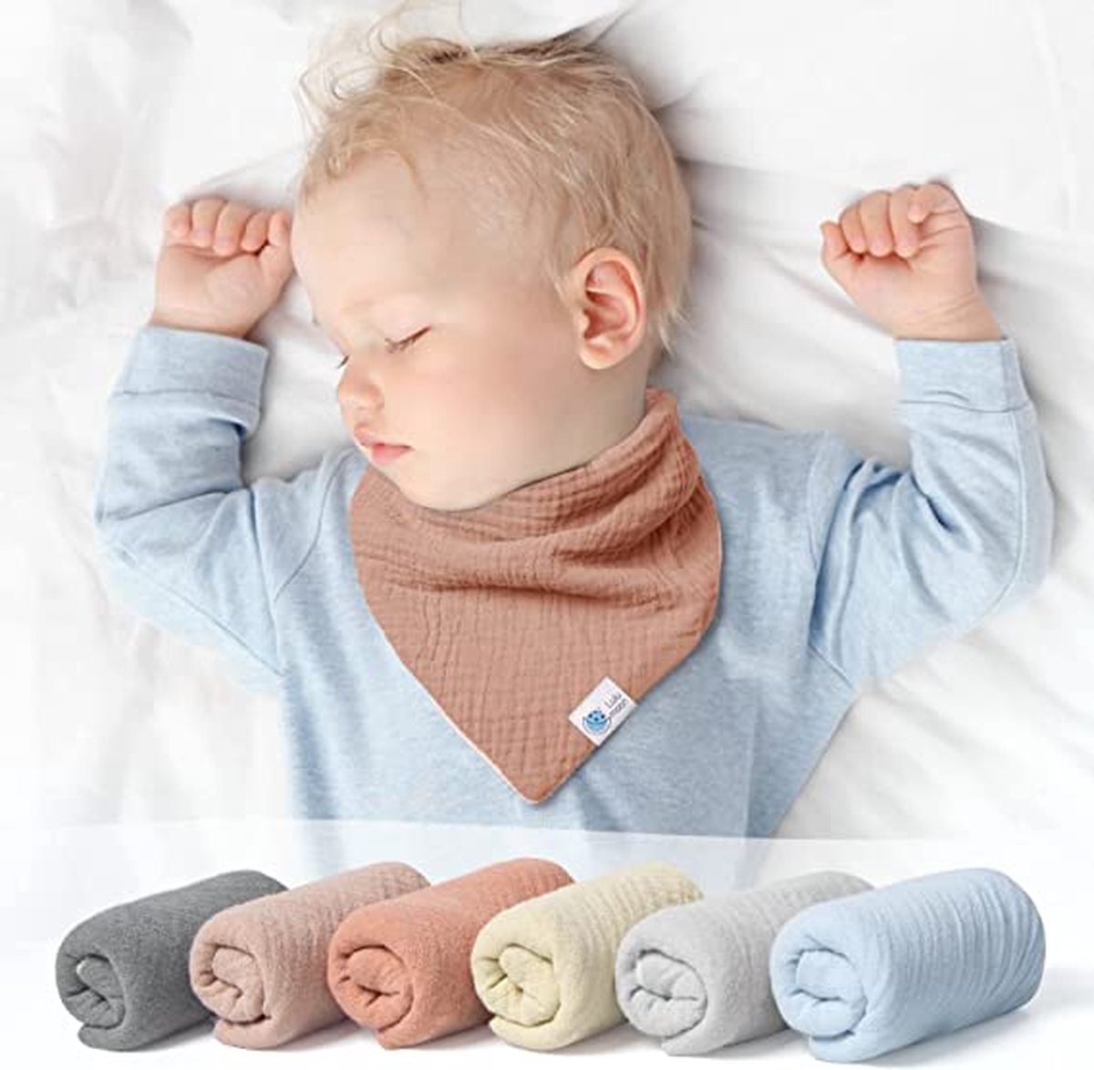 Driehoekige babysjaal Mousseline babysjaal voor jongens en meisjes (6 ...