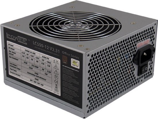 LC-POWER® LC500-12 V2.31 Interne voeding - PC Voeding 500W ATX - Grijs ...