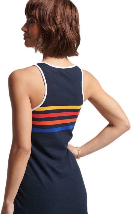 Superdry Vintage Stripe Vest Jurk Blauw XS Vrouw | bol