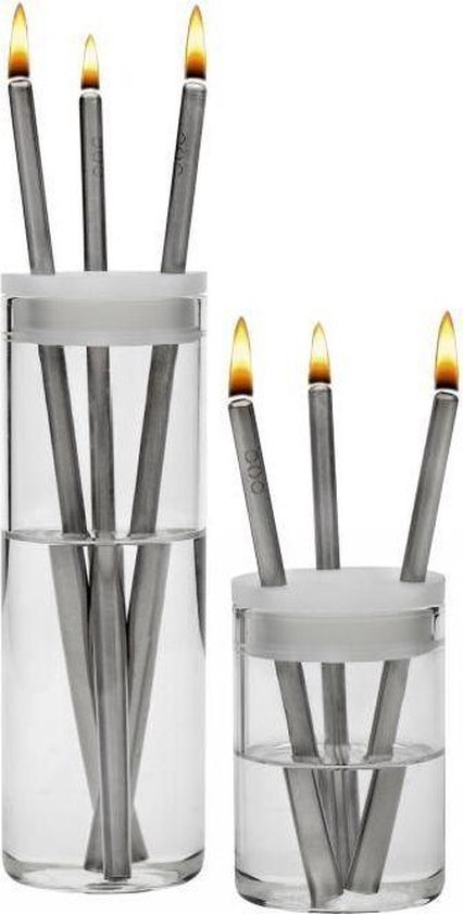 Duo Design Olielampje van RVS Staafjes Flicker mini | bol