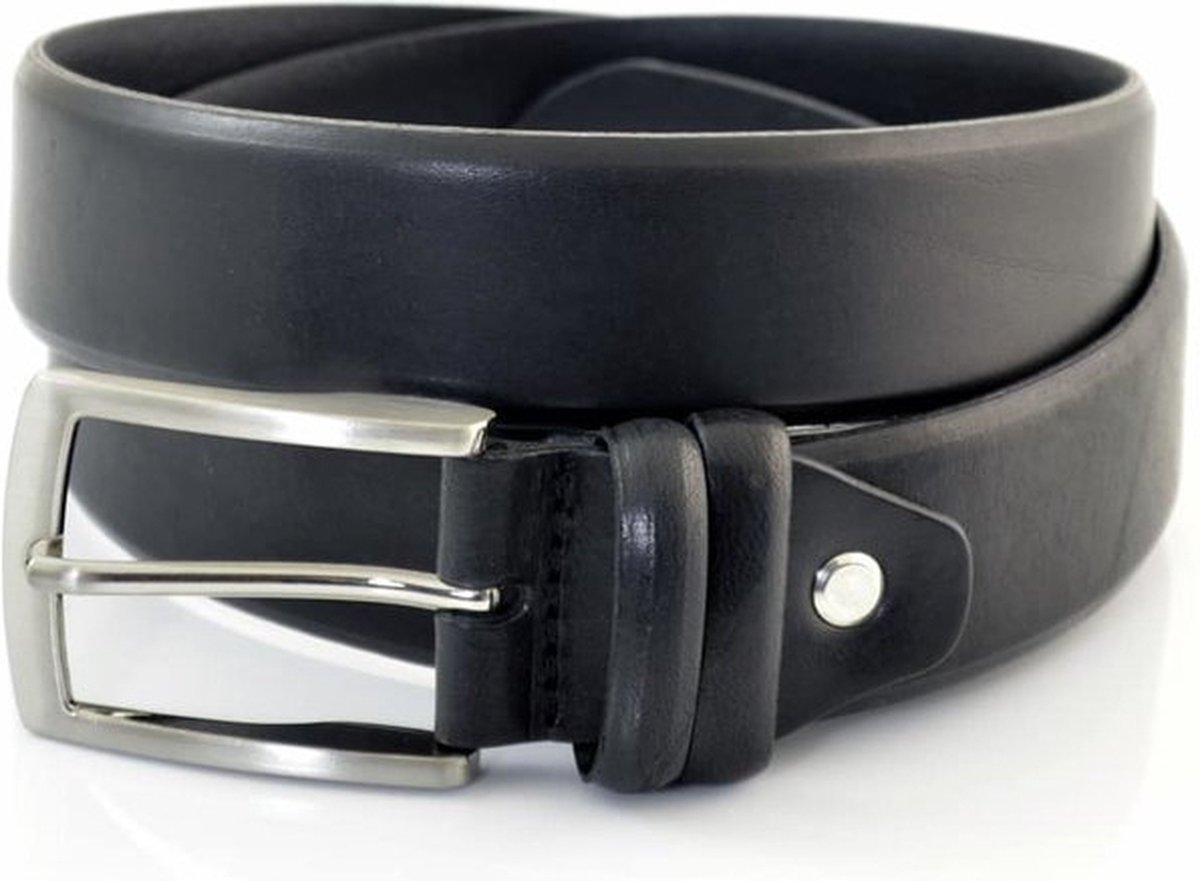 Heren Riem volnerf Leer zwart - 3.5 cm Breed - Broekriem - Nette Riem ...