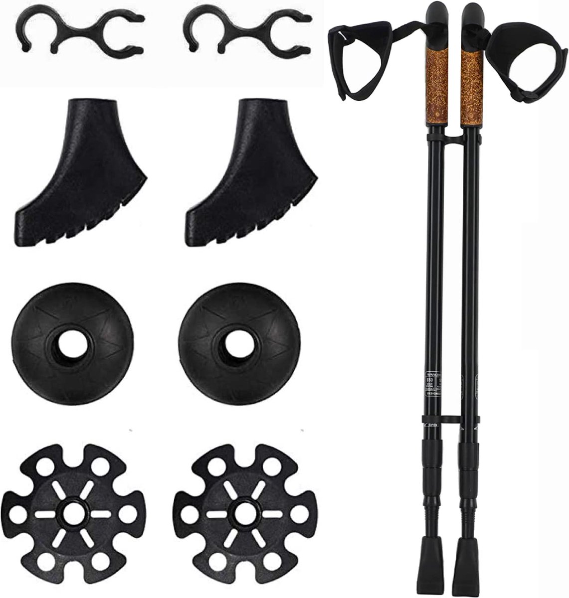 1 Paar - Nordische Wandelstokken - Nordic Trekking Stokken - Inclusief ...