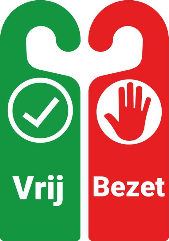 Vrij bezet deurhanger - kunststof - 300 x 100 mm | bol.com
