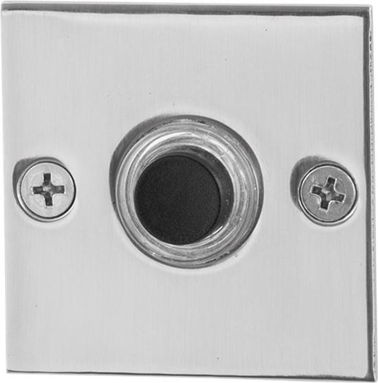 RVS deurbel vierkant 50x50x2 mm RVS gepolijst | bol
