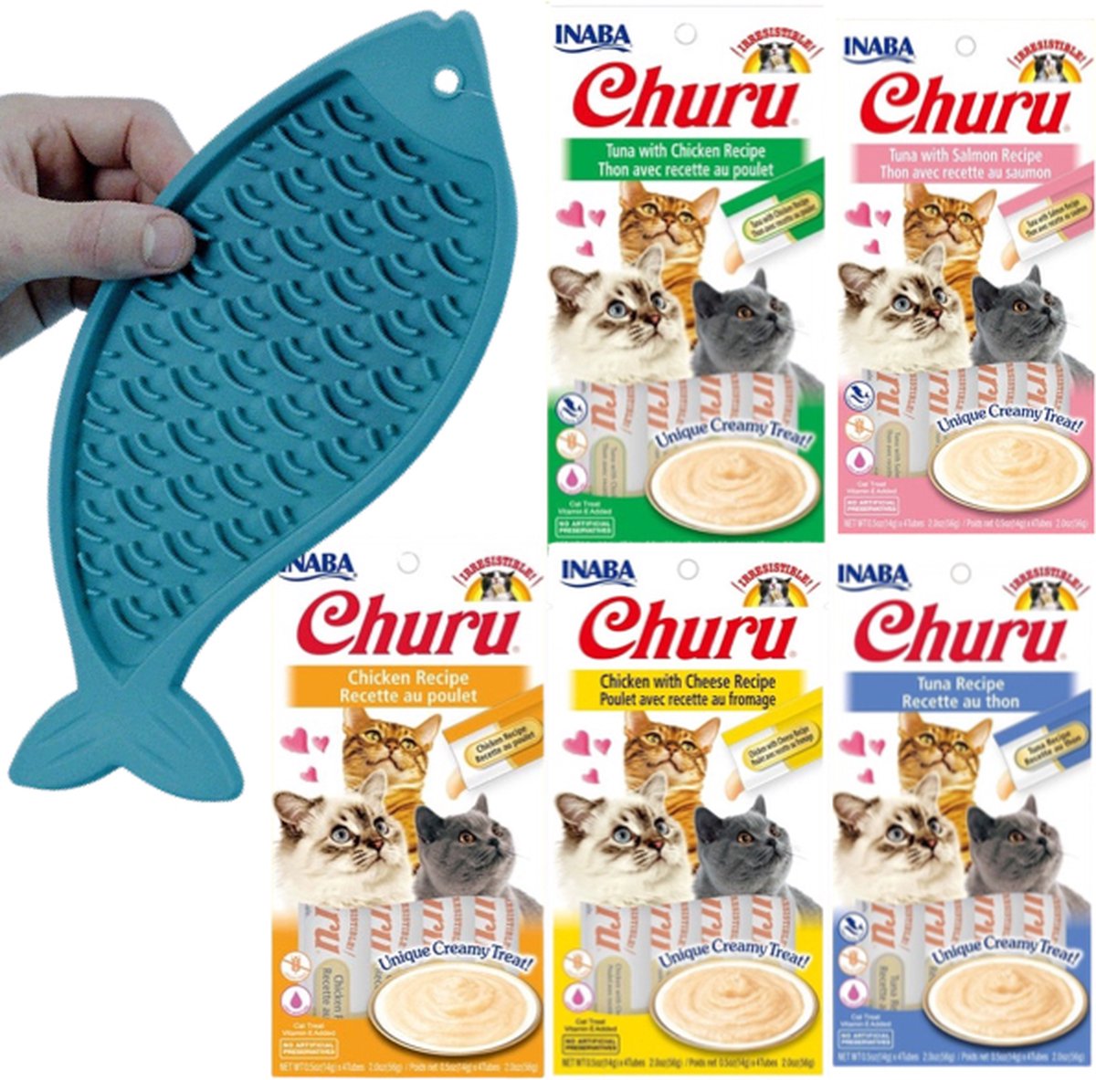 Churu - 20 Snacksticks Kat Inclusief Likmat - Zachte kattensnacks - 5 ...