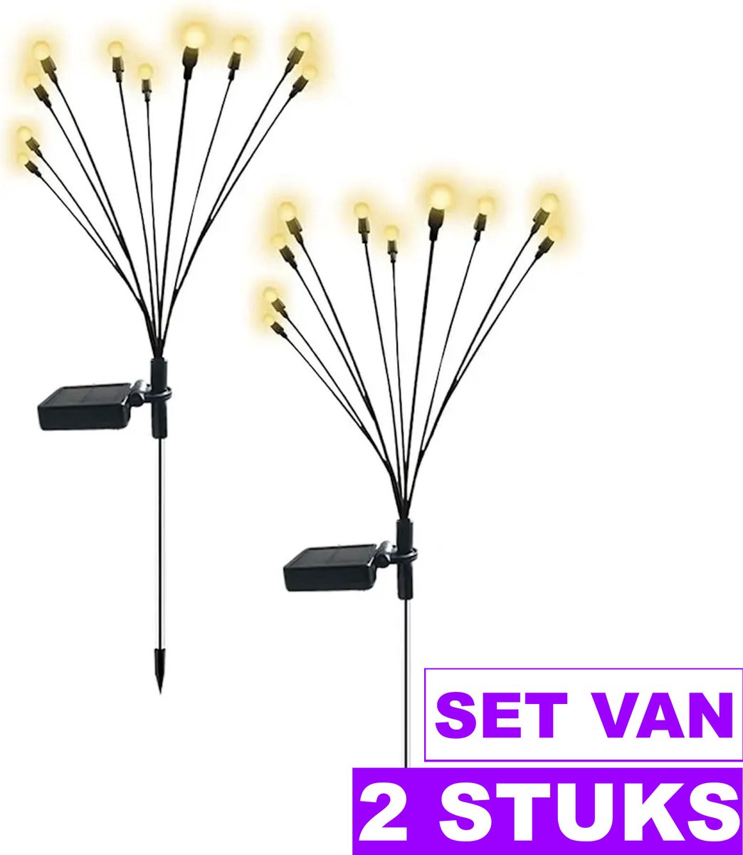 Solar tuinverlichting - Tuinverlichting Op Zonneenergie - Set Van 2 ...