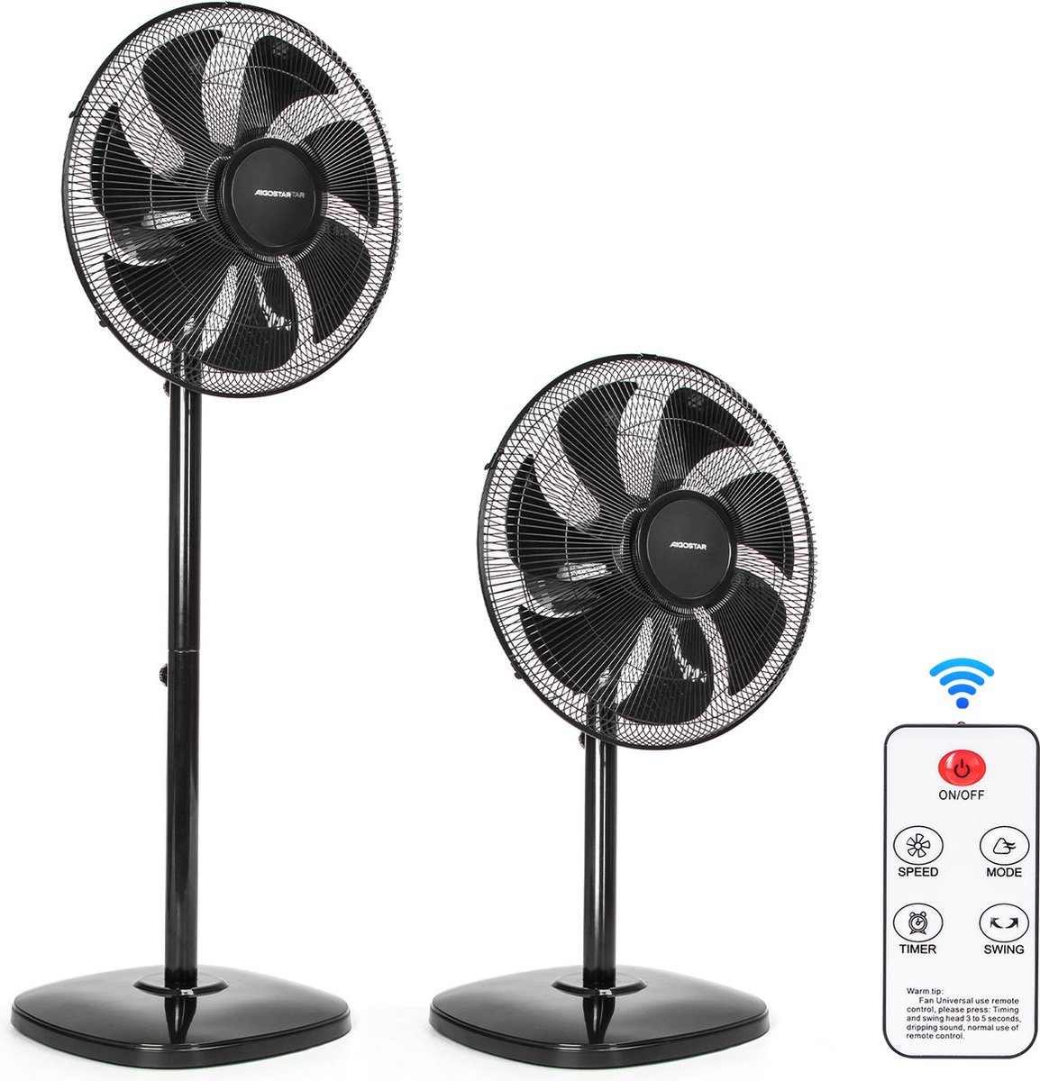 Aigostar Cool 30B6H - Ventilator Staand/Statiefventilator - Zwart | bol.com