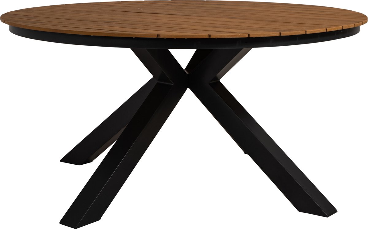 tuintafel hout Coleman Deluxe - tuintafels - tuintafeltje - ø120cm - 6 ...
