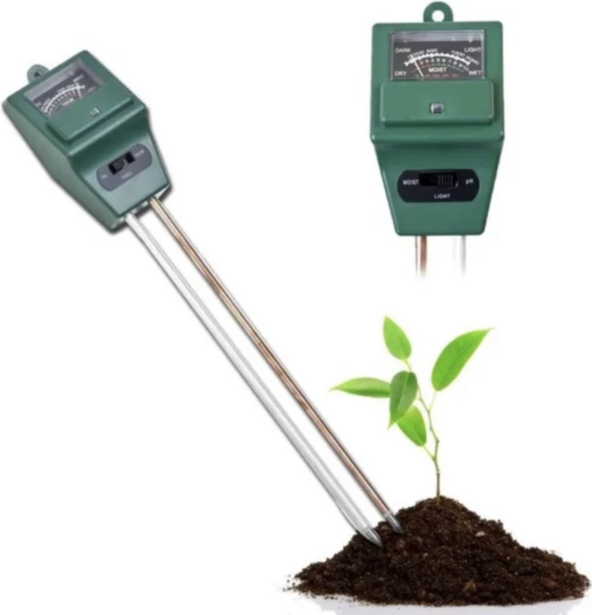 Vochtmeter Bodem Planten - Vochtigheidsmeter Planten - PH en Lichtmeter ...