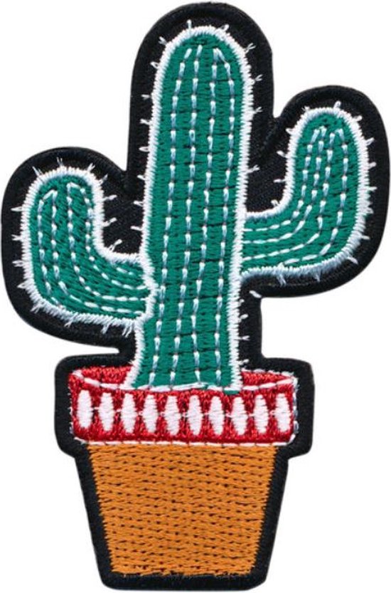 Patch - Strijkembleem - Cactus - Groen - 8 x 5,5 cm | bol