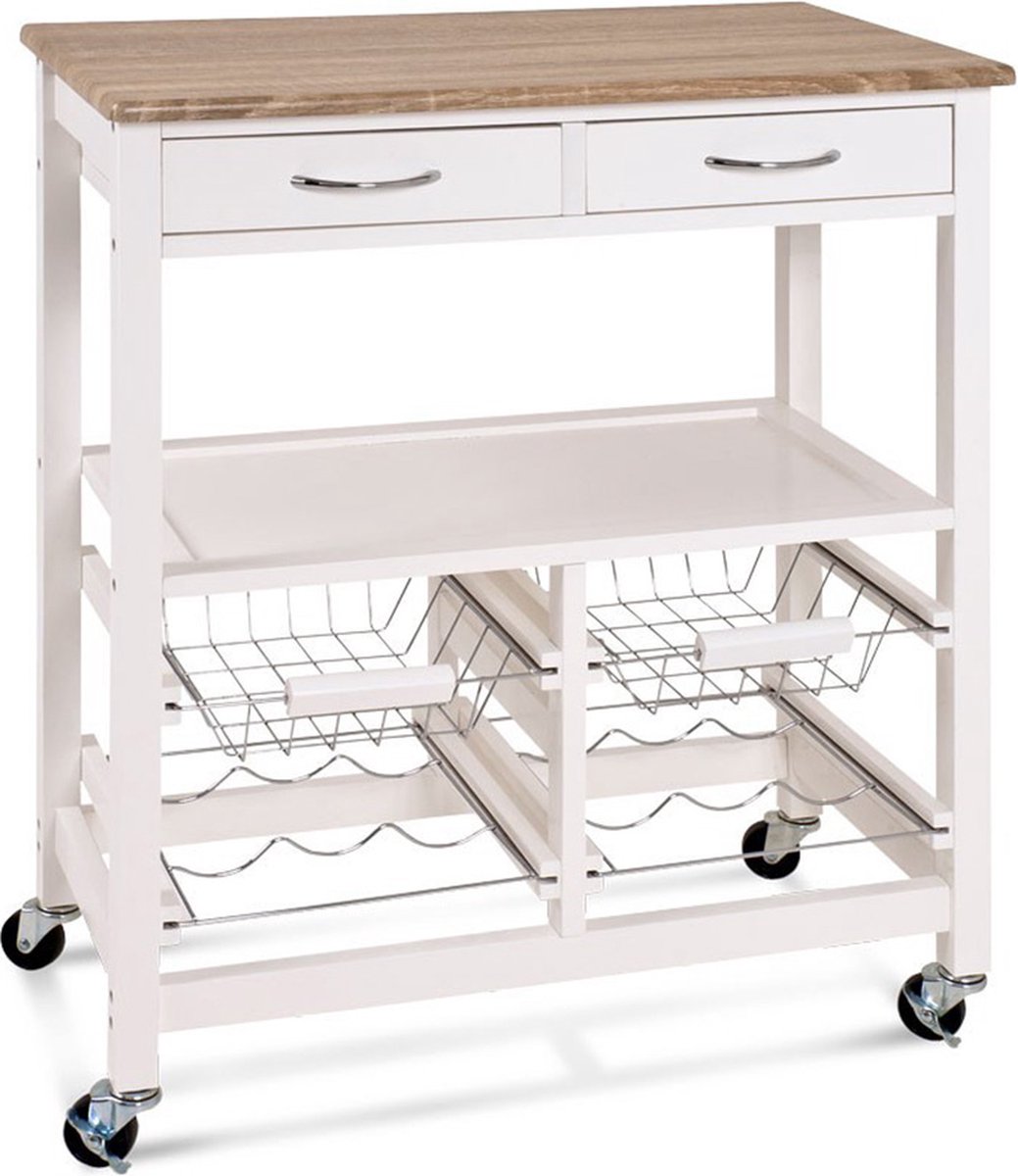 Keukentrolley 68 cm x 84 cm Robin Wit | bol.com