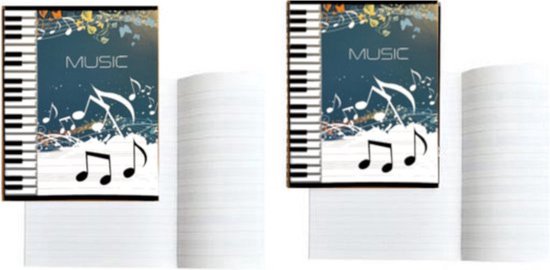 10x A5 muziekschriften met notenbalken lijntjes - educatieve schriften ...