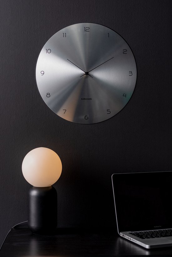 Wall clock Dome Disc metal silver | bol