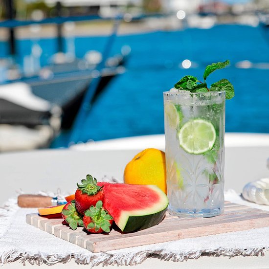 Myrtle Beach Tall Clear Tumblers Set van 4 Onbreekbaar ...