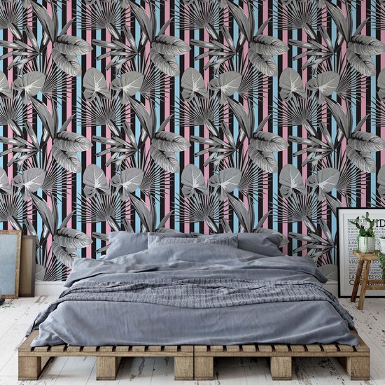 Fotobehang Modern Tropical Pattern | VEL - 152.5cm x 104cm | 130gr/m2 ...
