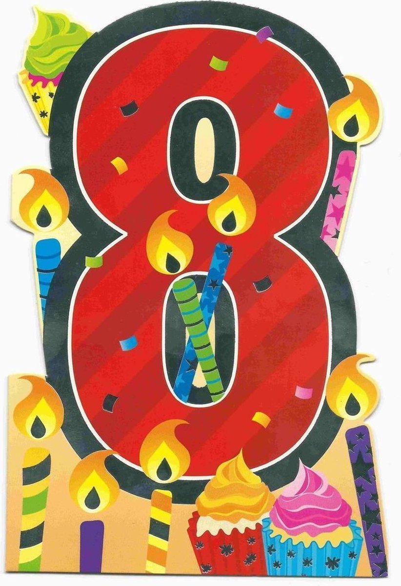 Verjaardagskaart 8 Jaar | bol.com