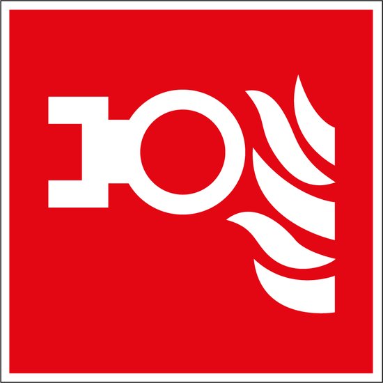 Aansluitpunt droge blusleiding sticker 50 x 50 mm - 10 stuks per kaart ...