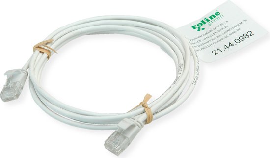 Câble patch UTP ROLINE GREEN Cat(Classe EA), LSOH, extra fin, gris, 1,5 ...