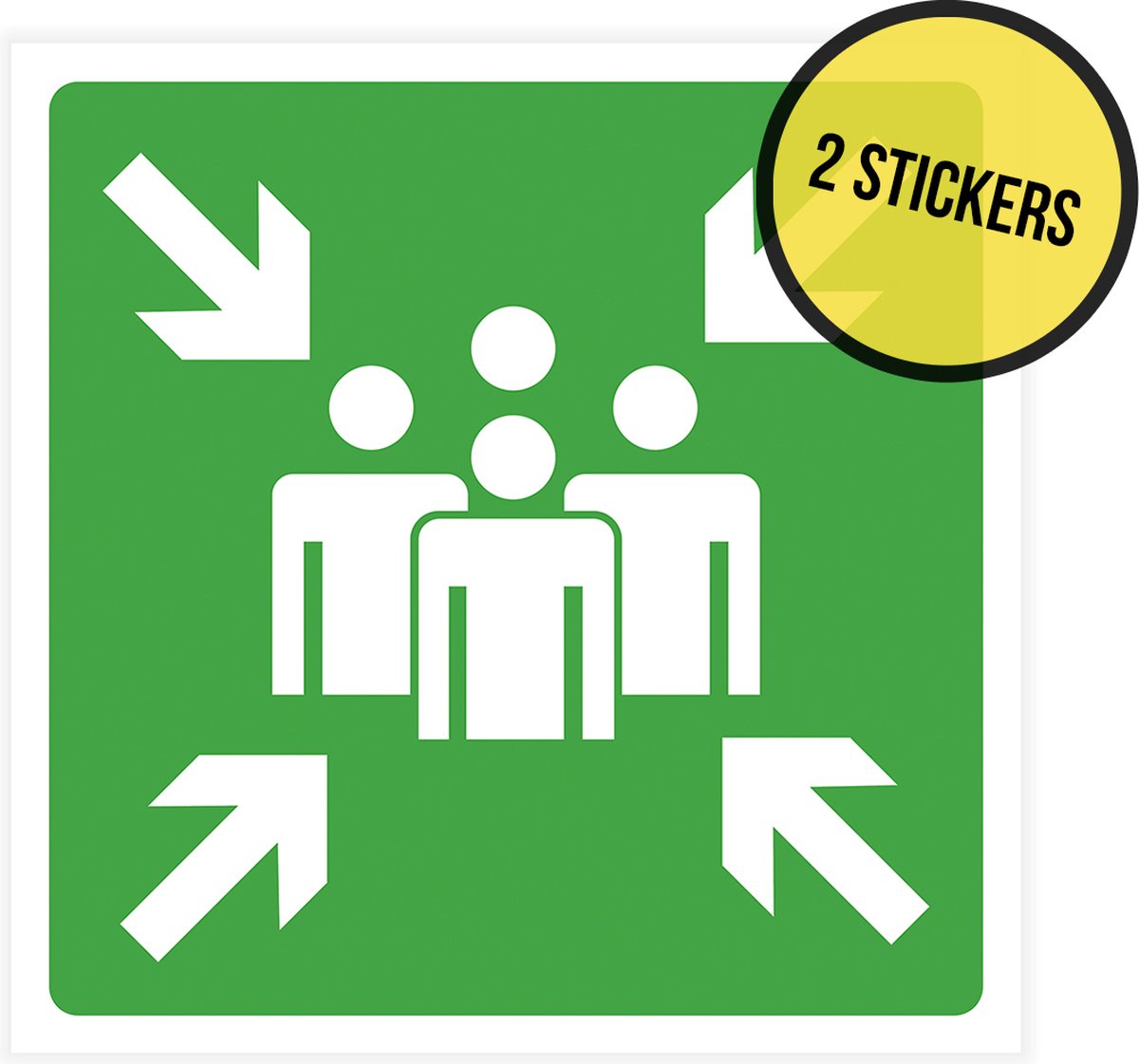 Pictogram/ sticker | Verzamelplaats evacuatie | 20 x 20 cm ...