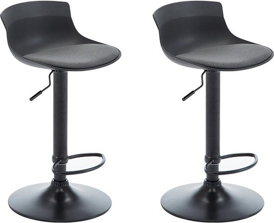 Vente-unique Set van 2 barkrukken ALBEDO - Polypropyleen en Stof ...