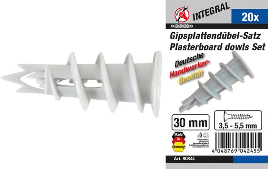 BGS Assortiment gipswandpluggen 20 delig | bol