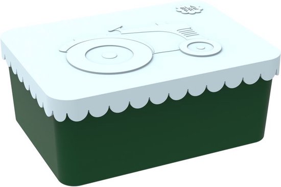 Brooddoos tractor lichtblauw-groen - Blafre | bol