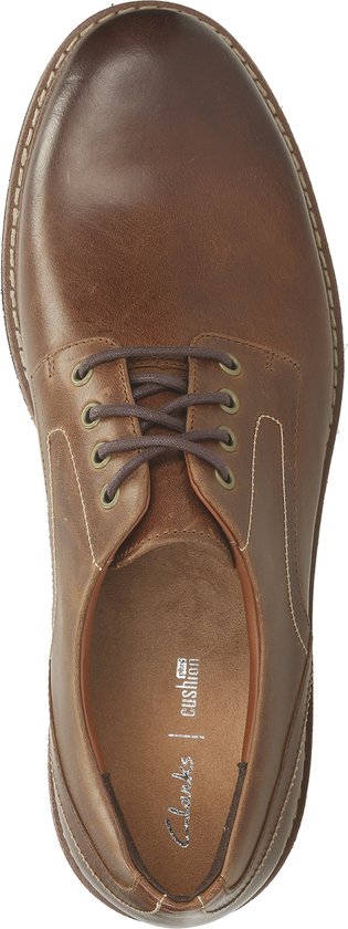 Clarks - Heren - Batcombe Hall - G - 4 - dark tan lea - maat 8,5 | bol.com