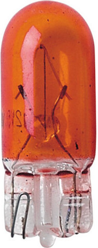 Wedge base lamp 12V 5W W2,1x9,5d - 2 stuks - Blister | bol