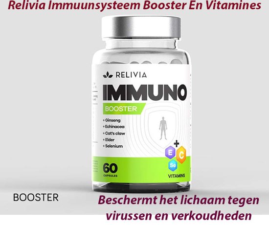 3 Soorten Relivia Immuunsysteem Booster en Vitamines (180 Capsules ...