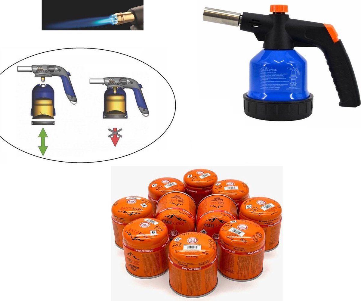 SMH LINE® Soldeerbrander - Dakbranders - Gasbrander - Piezo Ontsteking ...