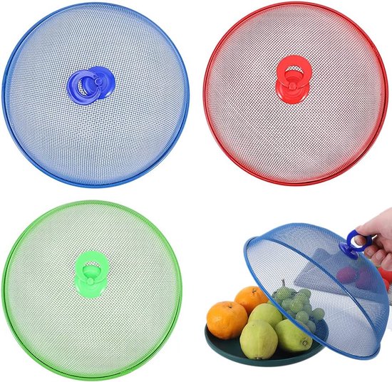 3 Pack Food Mesh Cover Fly Cover Fly Screen Cover Food Cover Outdoor ...