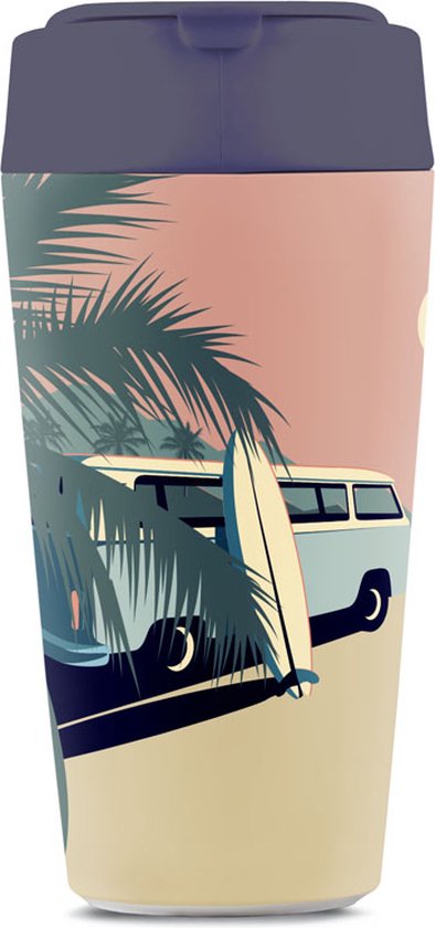 BioLoco PLA Deluxe Cup - Surfvakantie - 420ml | bol.com
