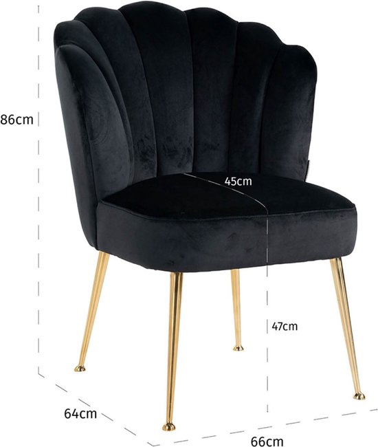 Richmond - Stoel Pippa Green velvet / gold | bol