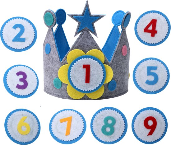 Ajustable - Couronne d'anniversaire pour Enfants - 10 chiffres ...
