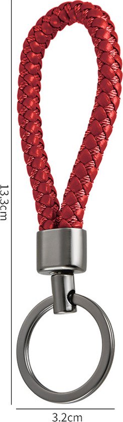 Luxe Leren & Metaal Sleutelhanger voor Volwassenen - Auto Sleutelhouder ...