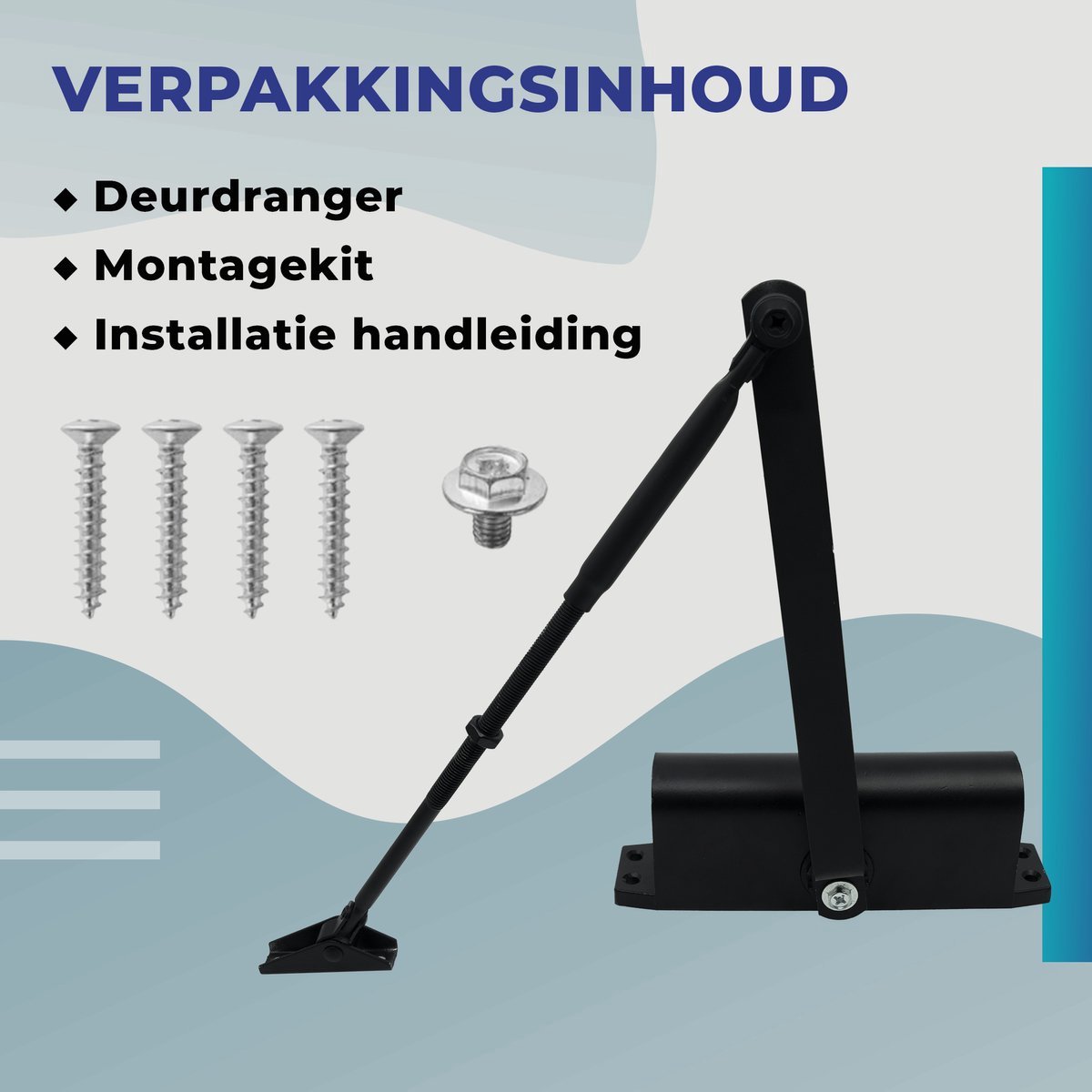 Gtrise Verstelbare Deurdranger voor Binnen & Buiten – Medium -Deurveer ...