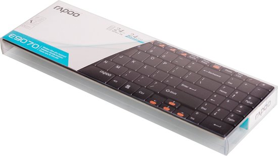 Rapoo E9070 Draadloos Toetsenbord - Qwerty - Zwart - 5.6mm dun | bol